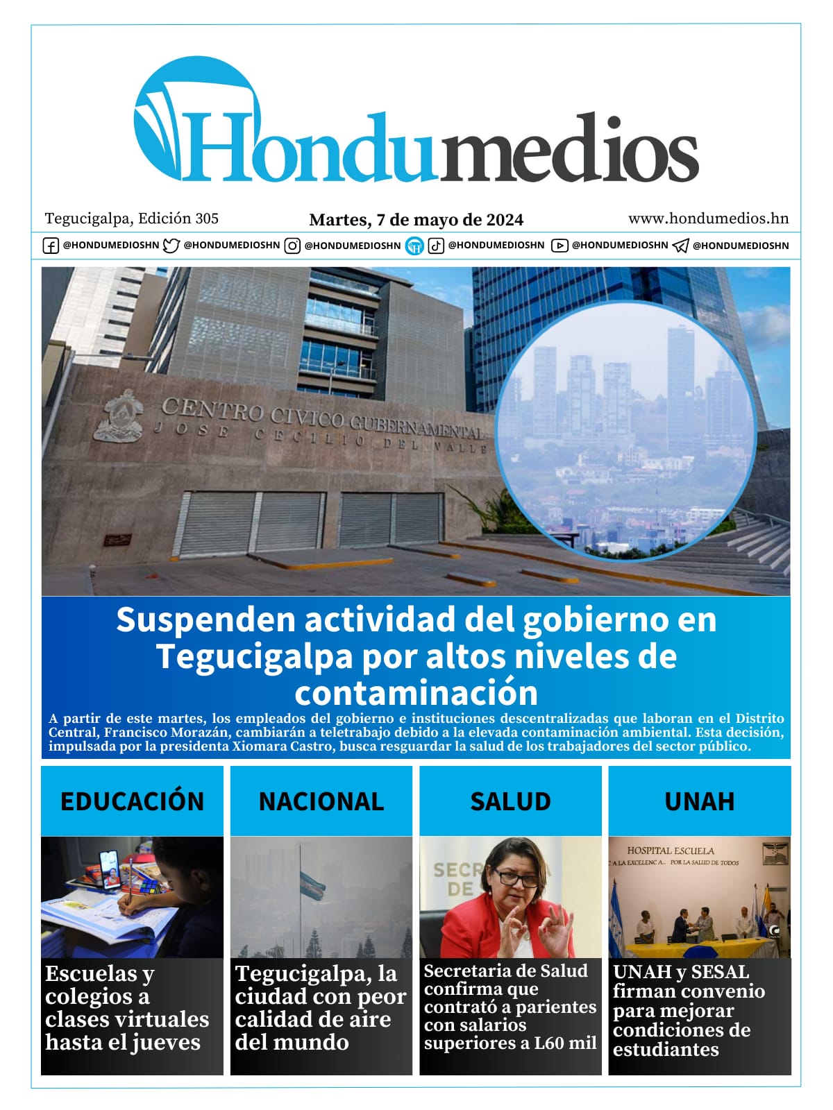 Portada para este martes 07 de mayo del 2024 - Hondumedios Portada para este martes 07 de mayo del 2024 - Hondumedios
